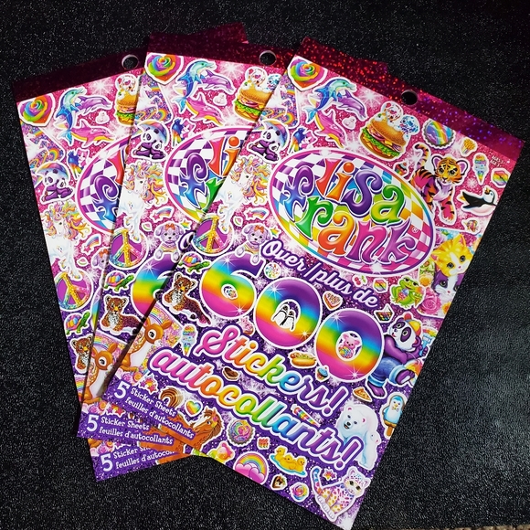 Lisa Frank | Design | Lisa Frank Sitcker Book 60 Stickers 5 Sheets ...